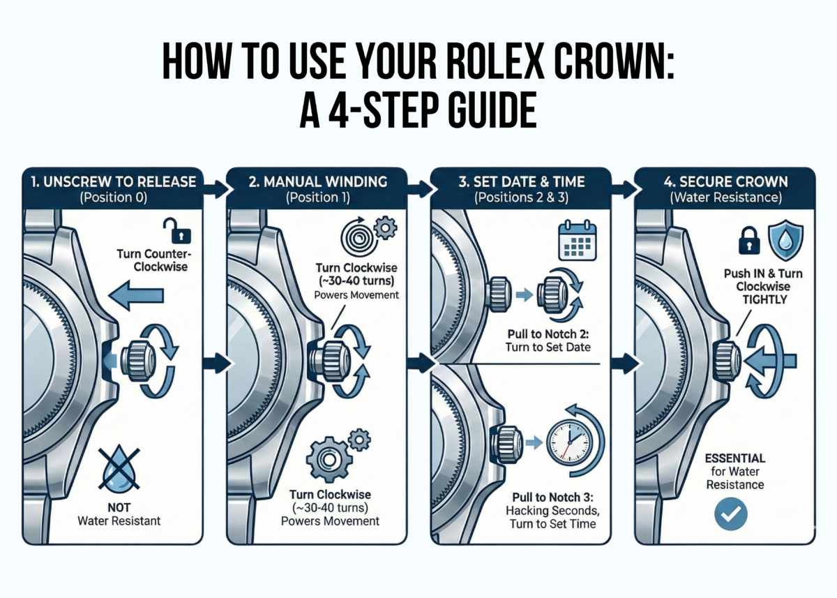 The Ultimate Guide to Rolex Crowns: Markings, Twinlock, and Triplock ...